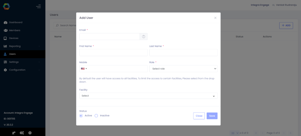 Integra Engage Portal User Creation