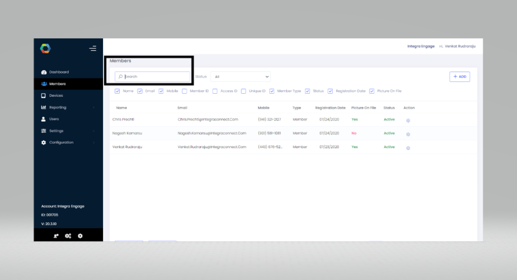 Integra Engage Manage Members
