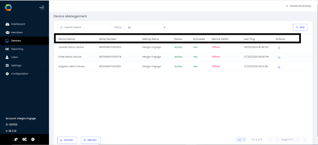 Integra Engage Devices